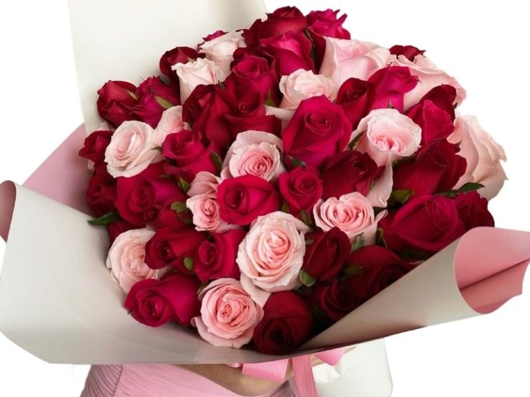 Ramo 75 rosas combinadas - Boutique-Rosé